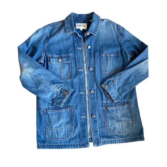 Orvis | Jackets & Coats | Orvis Blue Denim Shacketchore Coat Size ...